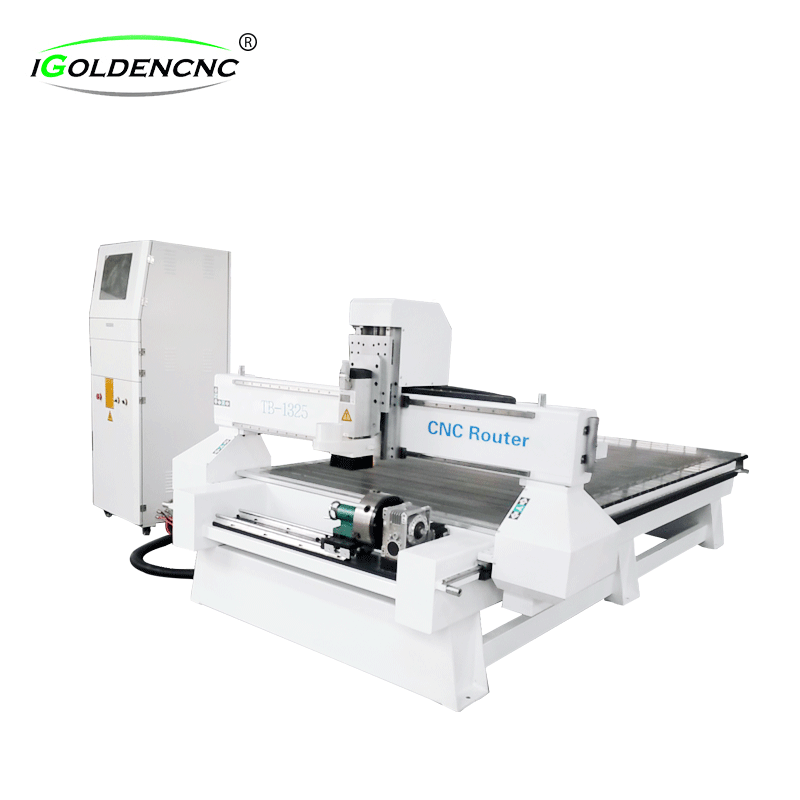 Woodworking Cnc Router Front with 4 Axis Rotary Axis - iGolden CNC